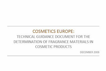 Technical Guidance Document for the Determination of Fragrance ...