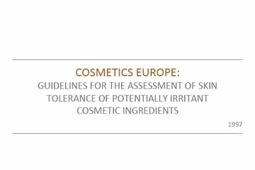 Guidelines for Assessment of Skin Tolerance of Potentially Irritant ...