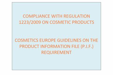 Guidelines on Product Information File (PIF) Requirement, 2015 ...